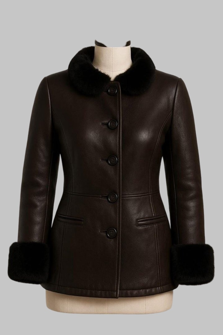 Buy Sheepskin Fur Lined Leather Bomber Jacket